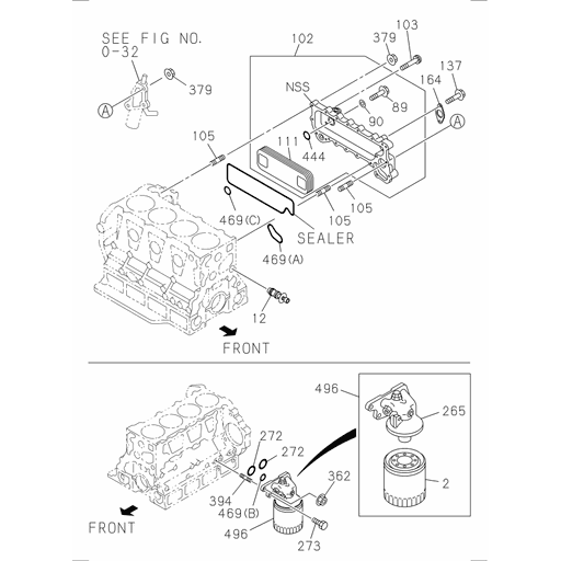 8-98045-447-0 Isuzu | Oil Cooler To C/bl Gasket | Source One Parts Center