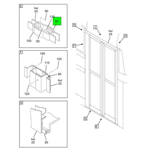 2201821C1 IC Bus | Door Entrance Forward Nosing Seal | Source One Parts Center