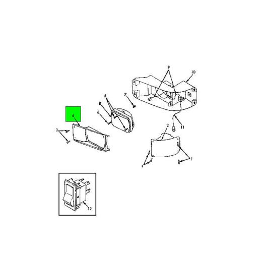1661763C1 Navistar International | Front Turn Signal Bezel Left Acrylic ...
