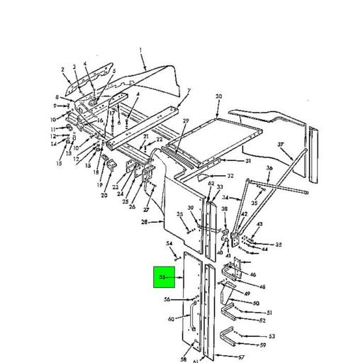 2017890L1 Navistar International | Cab Air Deflector Side Mount ...