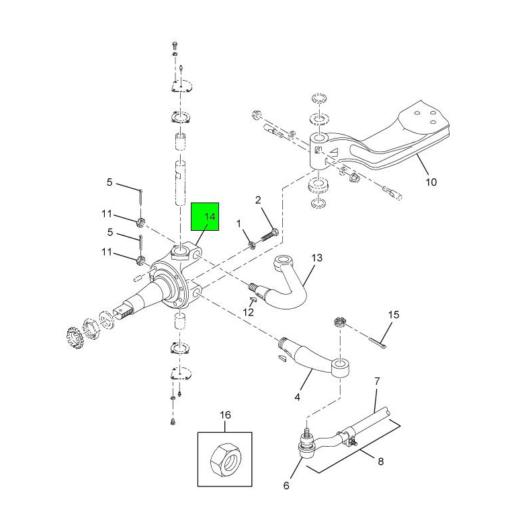 1695791C91 Navistar International | Left Steering Knuckle with Bushing ...
