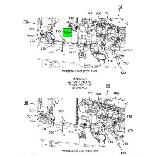 4034077C91 Navistar International | Fuel Line Tube Assembly Engine ...