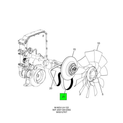 3625640C1 Navistar International | Fan Belt 2190 ISC 12-1/2 in | Source ...