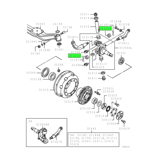 MC826878 Mitsubishi FUSO | Knuckle Nut | Source One Parts Center