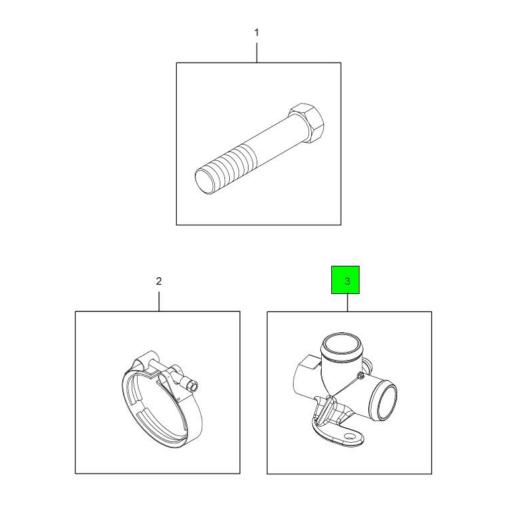 3006019C1 Navistar International | Coolant Return Fitting 4-Way ...