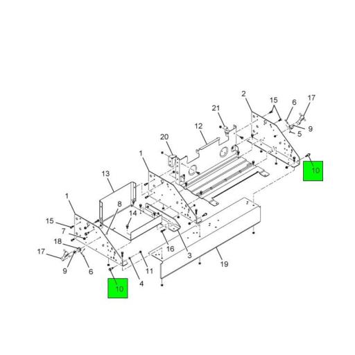 3549622C1 Navistar International | Battery Box Lid Stop Bolt Flange ...