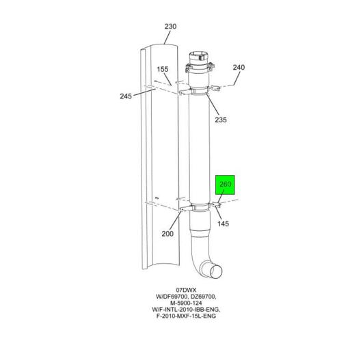 1518605C1 Navistar International | Exhaust Pipe Shield Bracket | Source ...