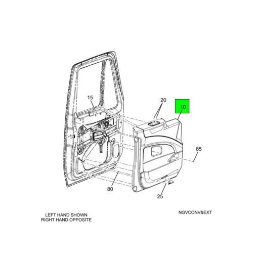 3691854C91 Navistar International | Panel Door Trim Right-Hand Conv ...
