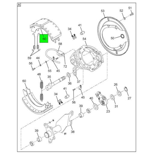 2596195C91 Navistar International | Front Brake Shoe with Lining ...