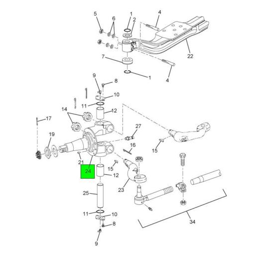 2593372C91 Navistar International | Steering Knuckle Assembly Left-Hand ...
