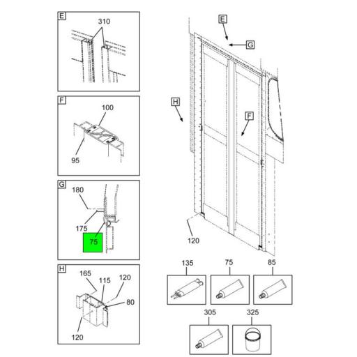 4129037C1 IC Bus | Seal Top Frame Entrance Door | Source One Parts Center