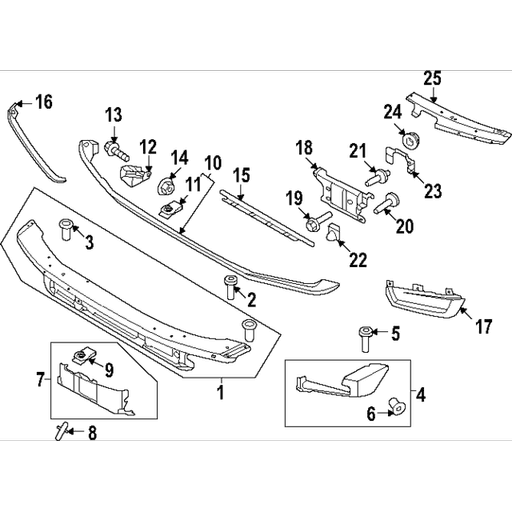 N2DZ17E785AA Ford | Bumper End Cap Filler - Left Front | Source One ...