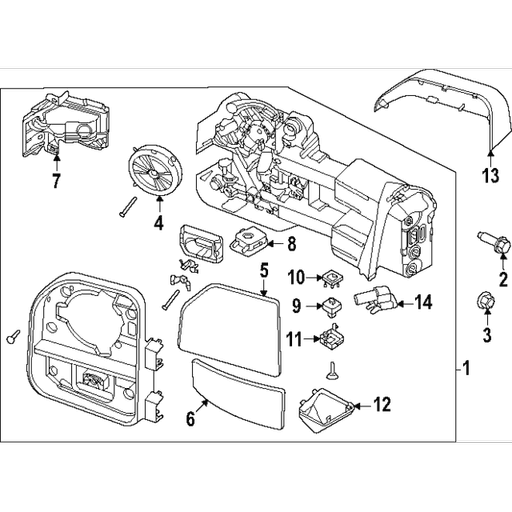 PC3Z17683PA Ford | Door Mirror Head Sideview - Left Rear Outer | Source ...