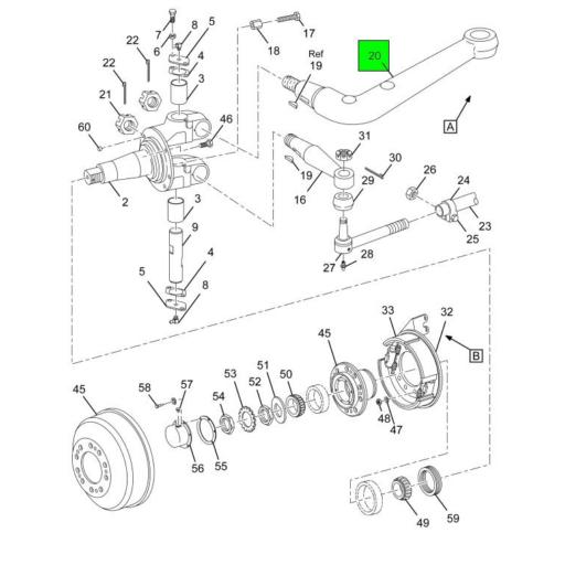 1658095C2 Navistar International | Steering Arm Left Single | Source ...