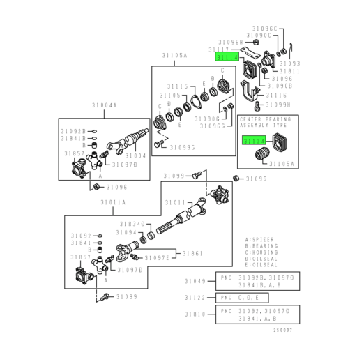 MB000076 Mitsubishi FUSO | Propeller Shaft Cushion | Source One Parts ...