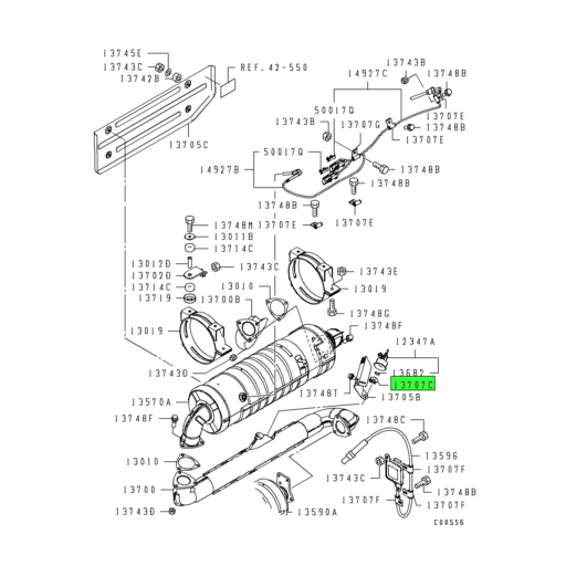 ME556057 Mitsubishi FUSO | Exhaust Tail Pipe Clamp | Source One Parts ...