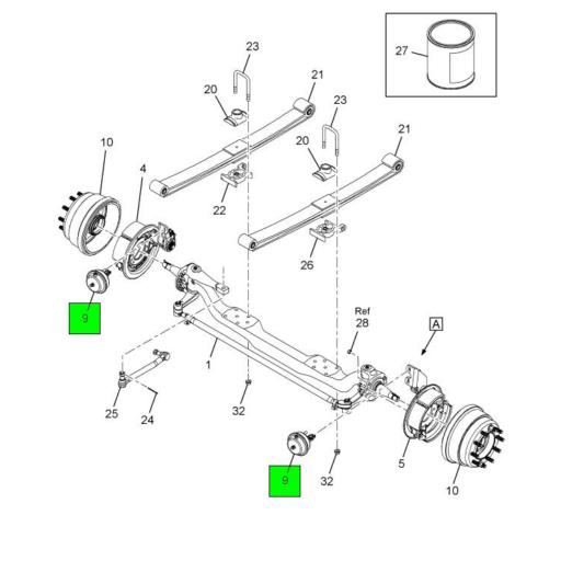 3578799C91 Navistar International | Brake Chamber Weld Yoke 20 Seal ...
