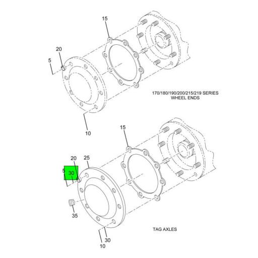 3620821C1 Navistar International | Flat Washer Special Zinc-Plated - 12 ...