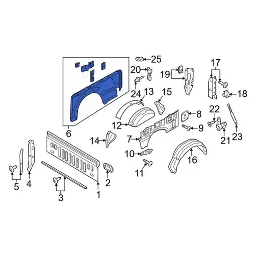 NL3Z9527840B Ford | Body Side Panel - Right Rear BEV | Source One Parts ...