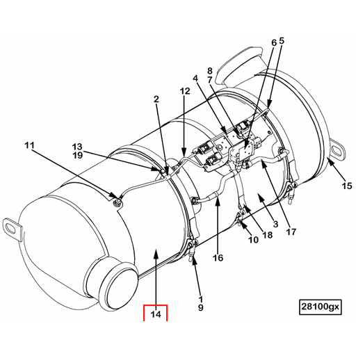2880501RXCUM Kenworth | Inlet Catalyst Module for ISX | Source One ...