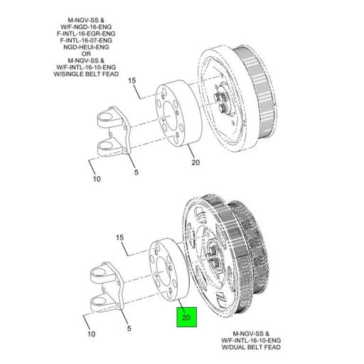 3588712C2 Navistar International | Power Take-Off Adapter Flange Front ...
