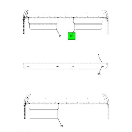 434706001 IC Bus | Adjustable Sun Visor with Brackets Opaque Black ...