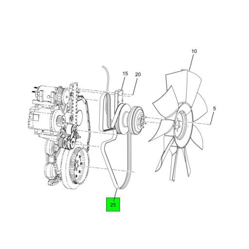 3589394C1 Navistar International | Fan Belt 8-Package C11/C13 Engines ...