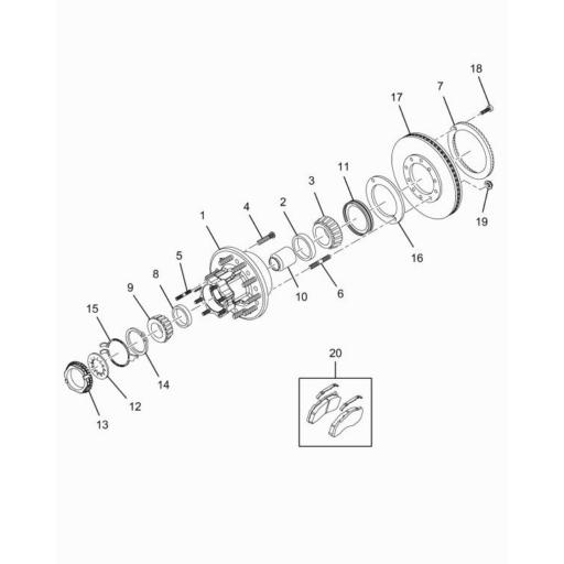 4124666C91 Navistar International | HUB REAR WHEEL W/ROTOR R AL 10-285 ...