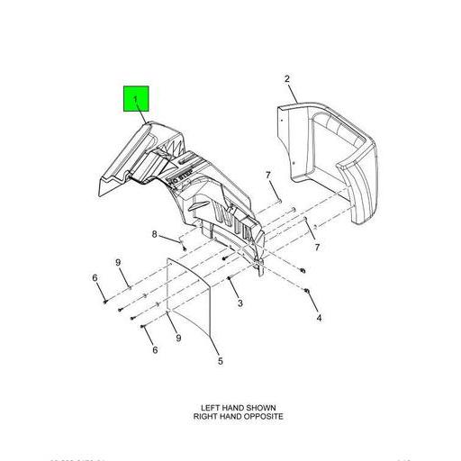 4054657C3 Navistar International | Front Fender Inner Extension Kit ...