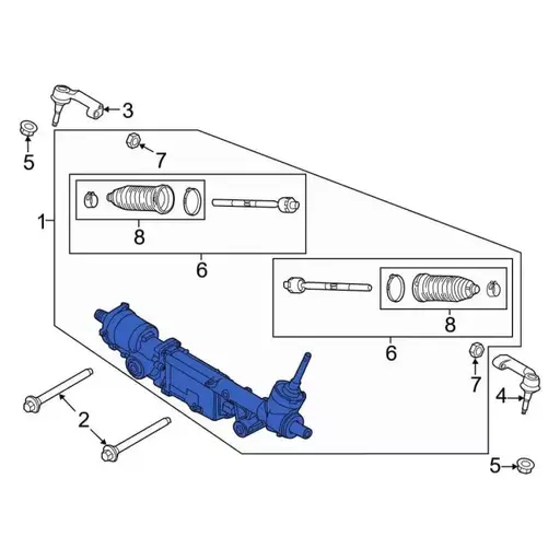 KL3Z3504Q Ford | Rack and Pinion Steering Gear | Source One Parts Center