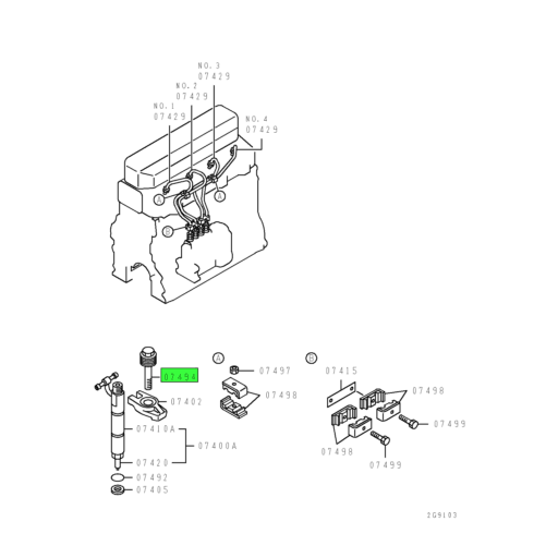 MH000816 Mitsubishi FUSO | Fuel Injection Nozzle Bolt | Source One ...