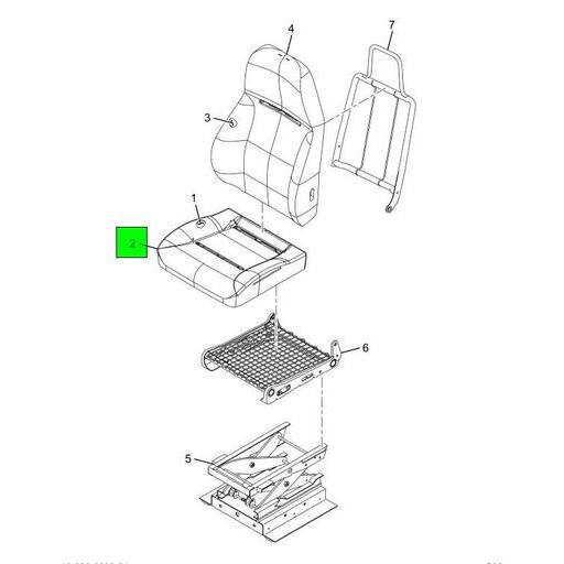 2522212C1 Navistar International | Charcoal Seat Bottom Upholstery ...