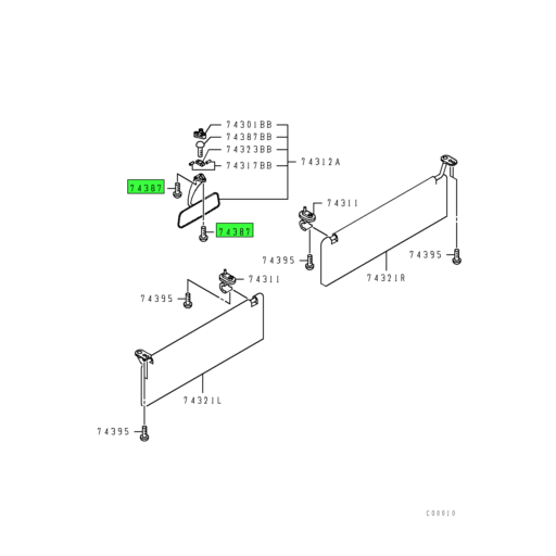 MF201552 Mitsubishi FUSO | Sun Visor Screw | Source One Parts Center