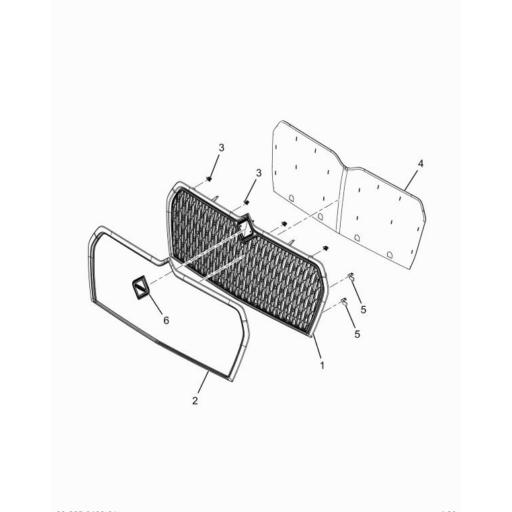 4131915C93 Navistar International | Grille Assembly Low Cab With Chrome ...