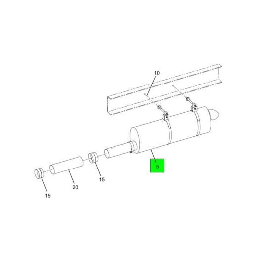 3596039C91 Navistar International | Right-Hand Exhaust Muffler for ...