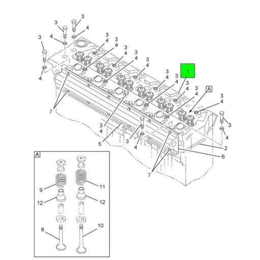 1830346C93 Navistar International | Cylinder Head With Valves I6 ...