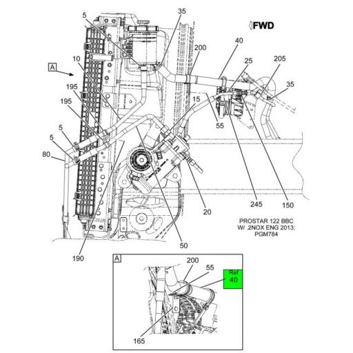 3838484C4 Navistar International | Power Steering Hose Only | Source ...