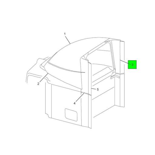 3504836C1 Navistar International | EXTENSION ROOF AIR DEFLECTOR RIGHT ...
