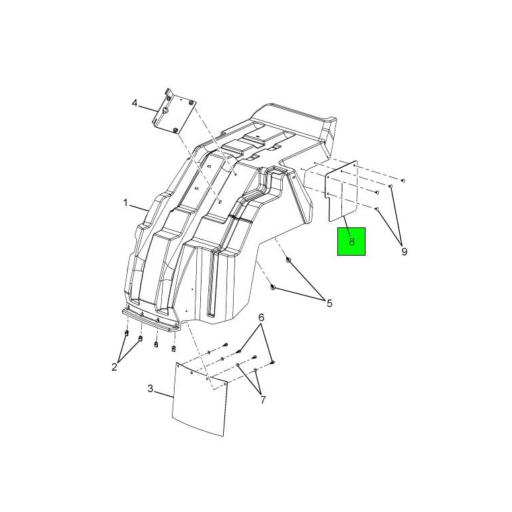3807567C1 Navistar International | Fender Extension Deflector | Source ...