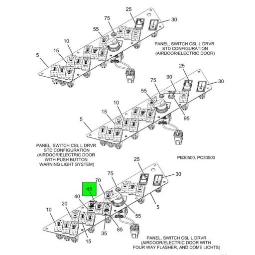 6131246C1 Navistar International | Rocker Switch Off and Momentary On ...