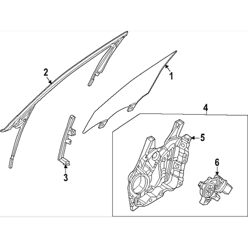 R2TZ5821597B Ford | Window Track Run Door Glass - Left Front | Source ...