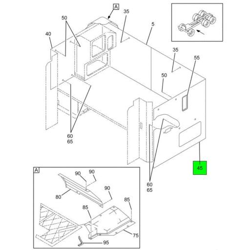 3515848C1 Navistar International | Sleeper Panel Trim Left-Hand Gray ...