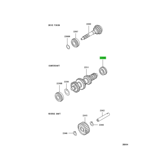 ME600793 Mitsubishi FUSO | Manual Transmission Countershaft Bearing ...