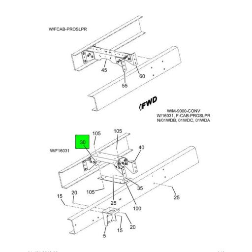 2024881C5 Navistar International | Rear Aluminum Cab Mount Crossmember ...