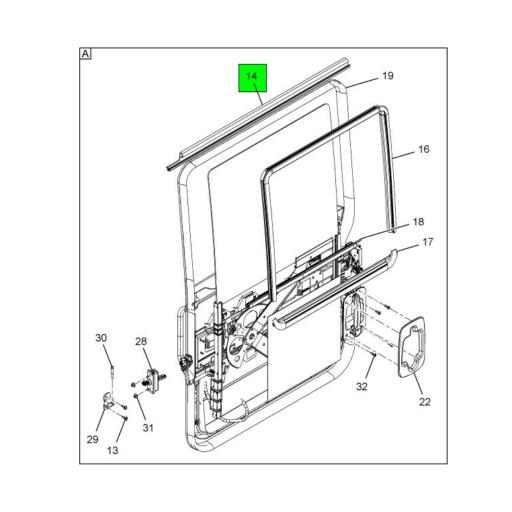 3582157C1 Navistar International | Seal Door Glass | Source One Parts ...
