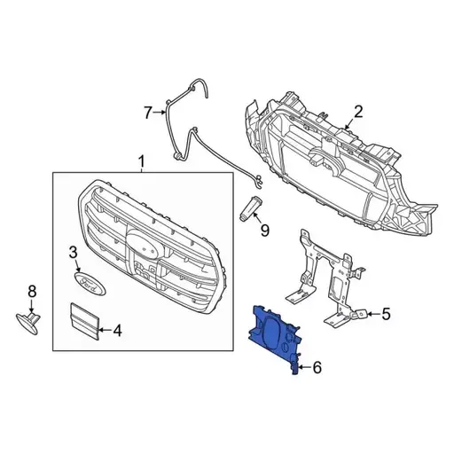 NK4Z61002A61AA Ford | Drive Motor Battery Pack Charging Port Pocket ...