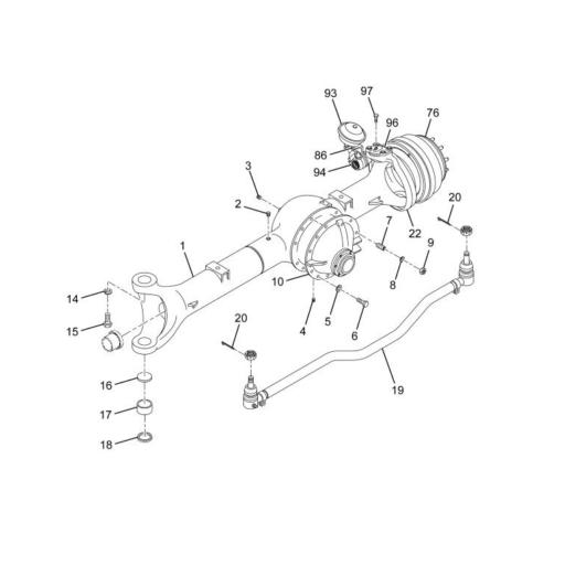 3754012C91 Navistar International | Front-Wheel Drive Axle FABCO 16K ...