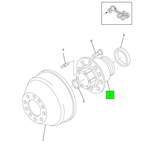 2588138C91 Navistar International | HUB REAR WHEEL W/CUPS AND STU ...