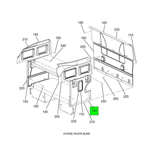 3615618C92 Navistar International | Left-Hand Panel Assembly 72 in ...