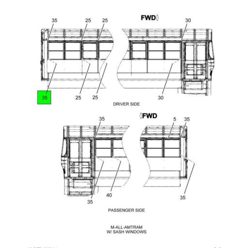 3776967C1 IC Bus | Window Cap Bus Body Interior | Source One Parts Center